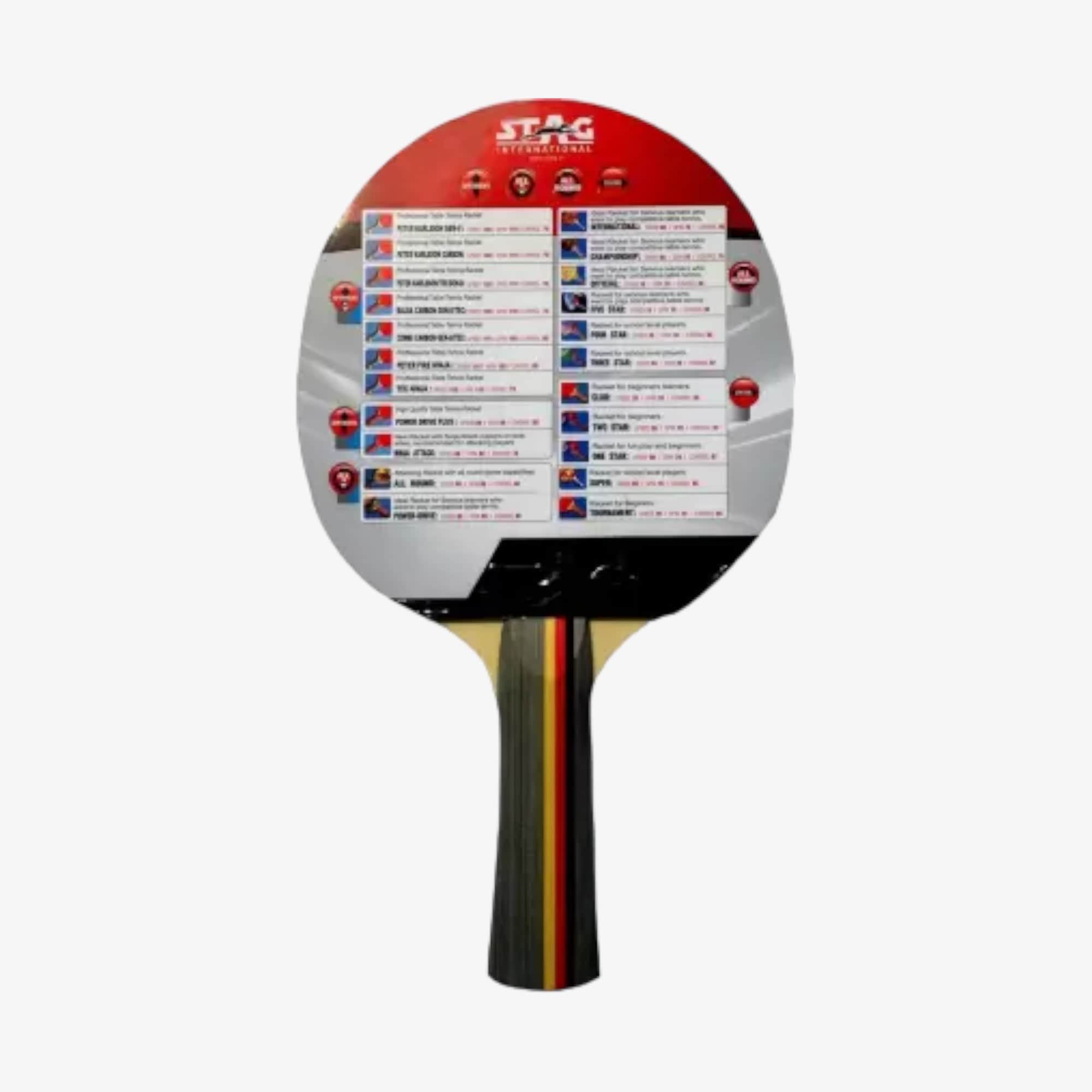 STAG Super Red, Black Table Tennis Racquet – Romjee Sports